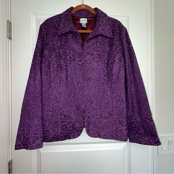 Chico's | Jackets & Coats | Vintage Chicos Embroideredhook Front Jacket ...